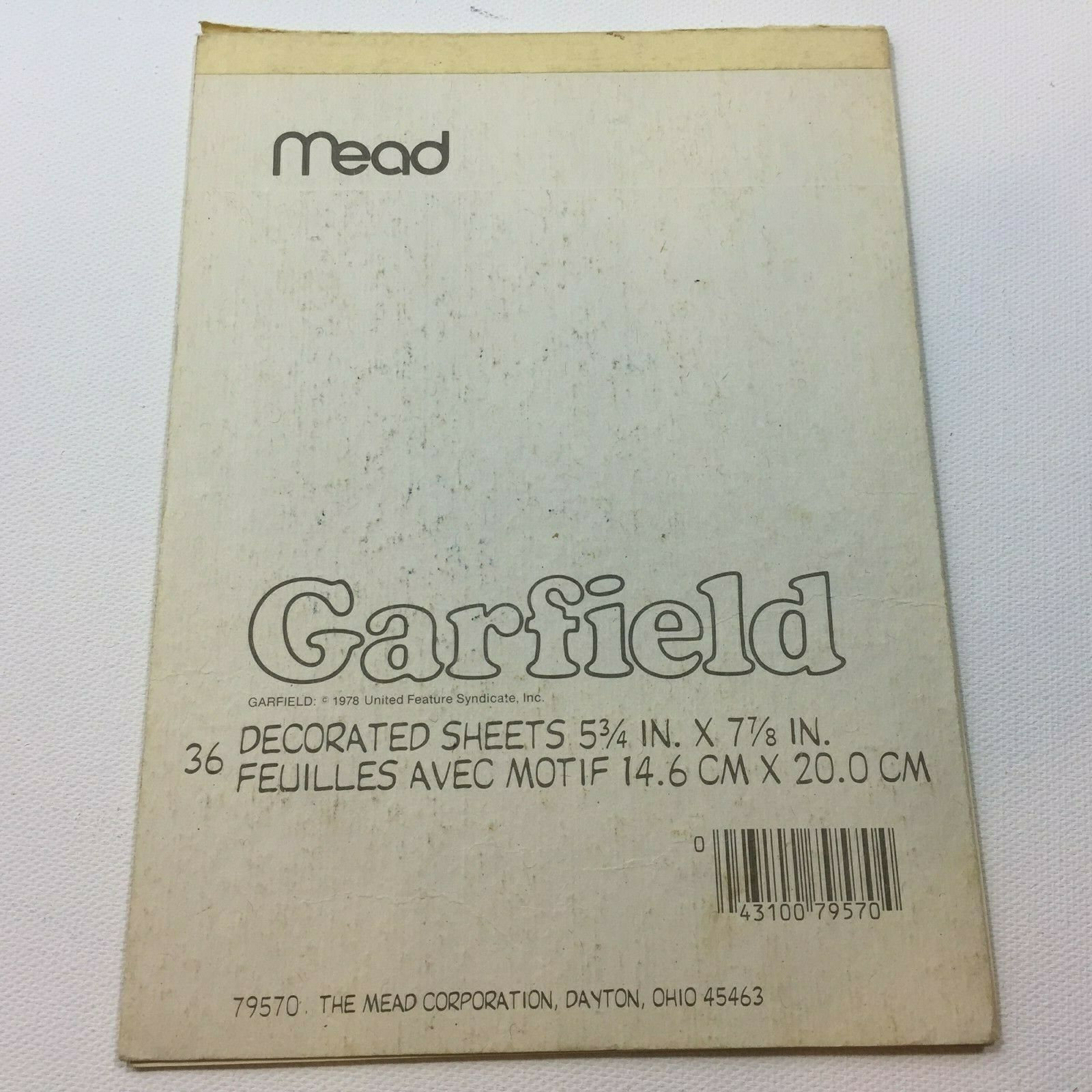 Vintage Garfield Writing Tablet Note Pads to Do Get Organized Lined ...