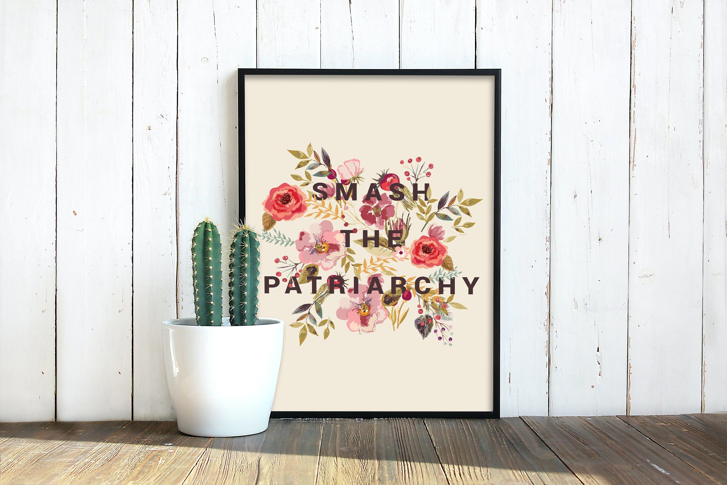 Smash the Patriarchy Feminist Quote Poster Printable Digital - Etsy