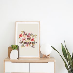Smash the Patriarchy Feminist Quote Poster Printable Digital Art ...