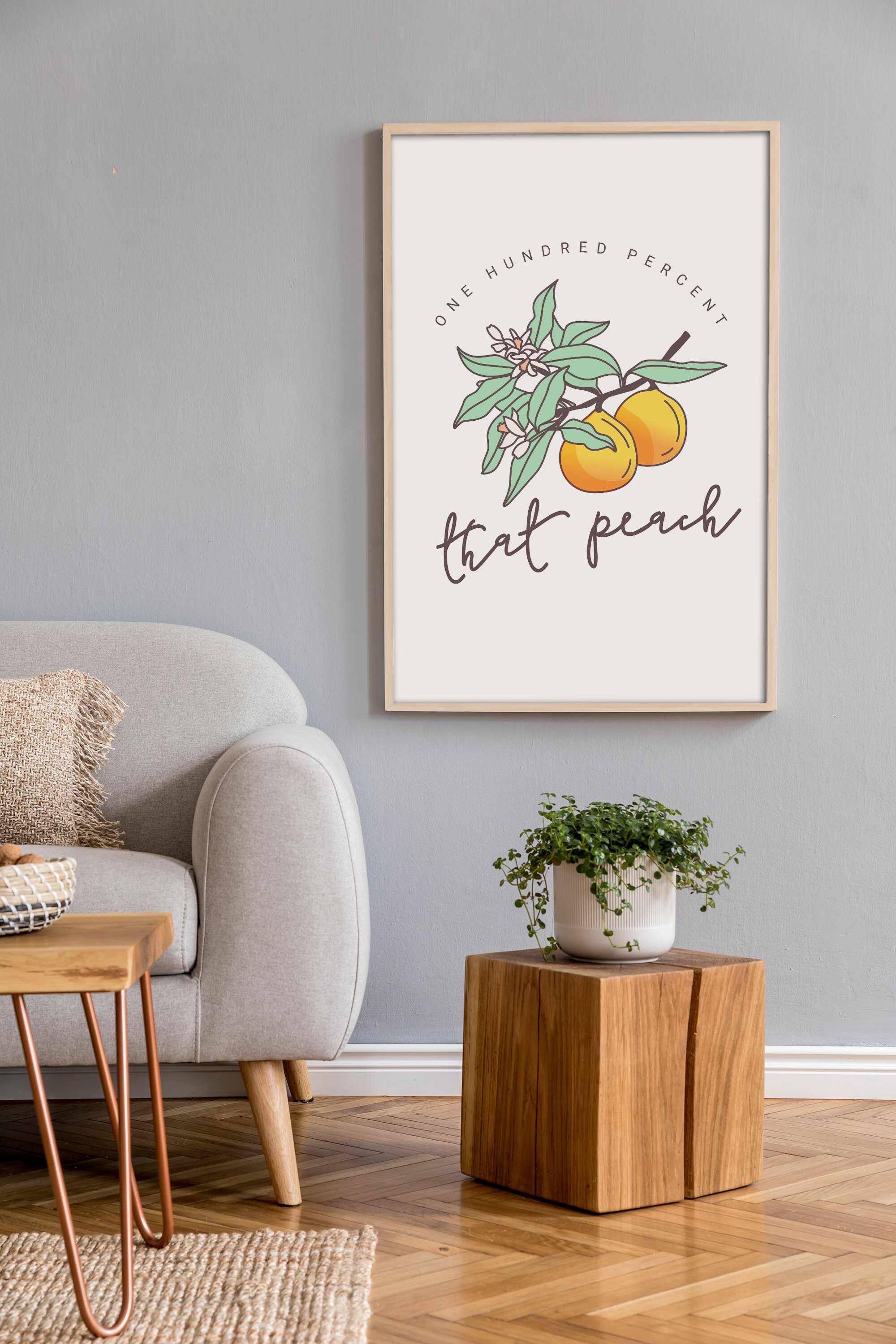 100 Percent That Peach Poster Printable Digital Art Download - Etsy