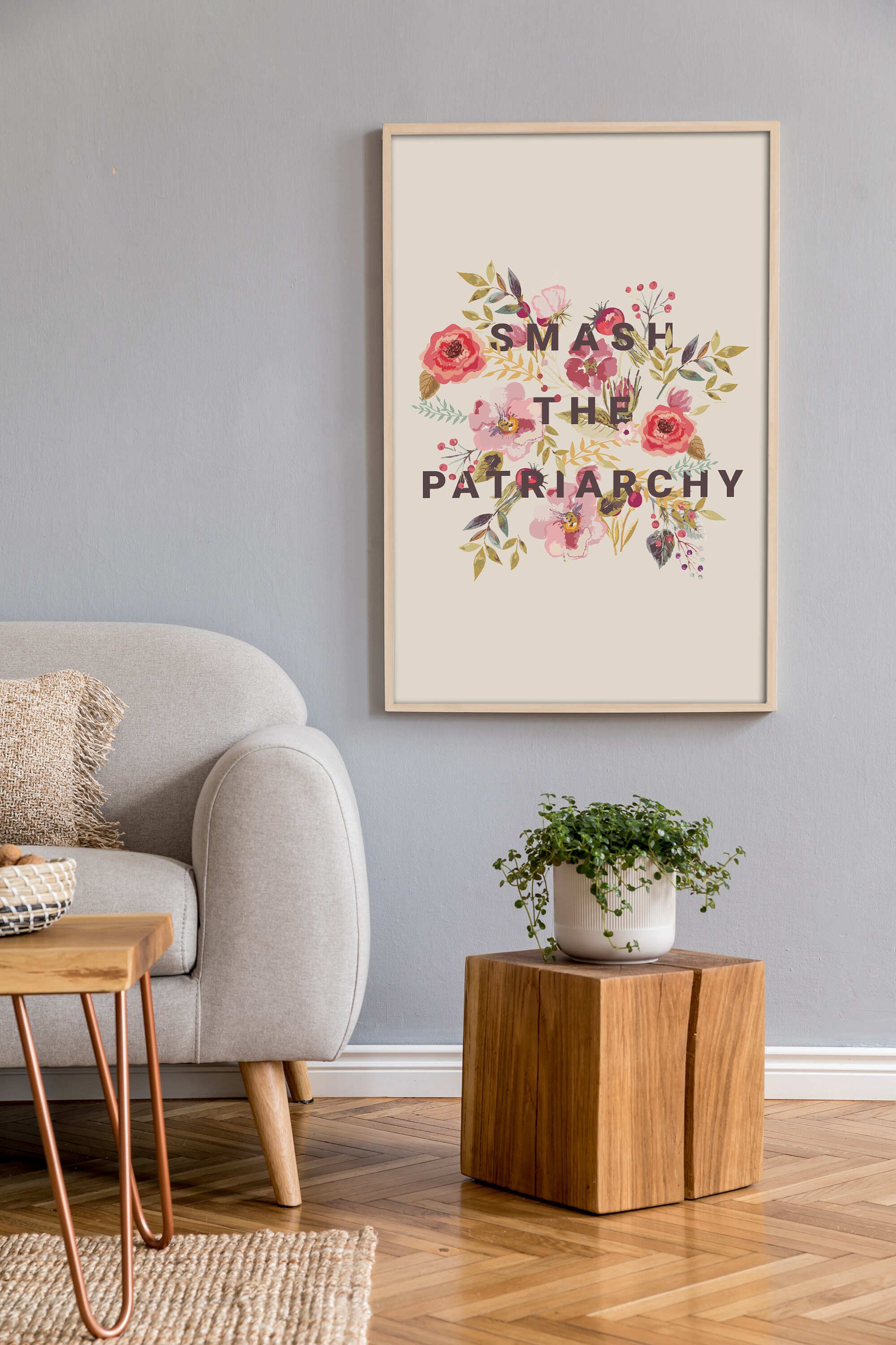 Smash the Patriarchy Feminist Quote Poster Printable Digital - Etsy