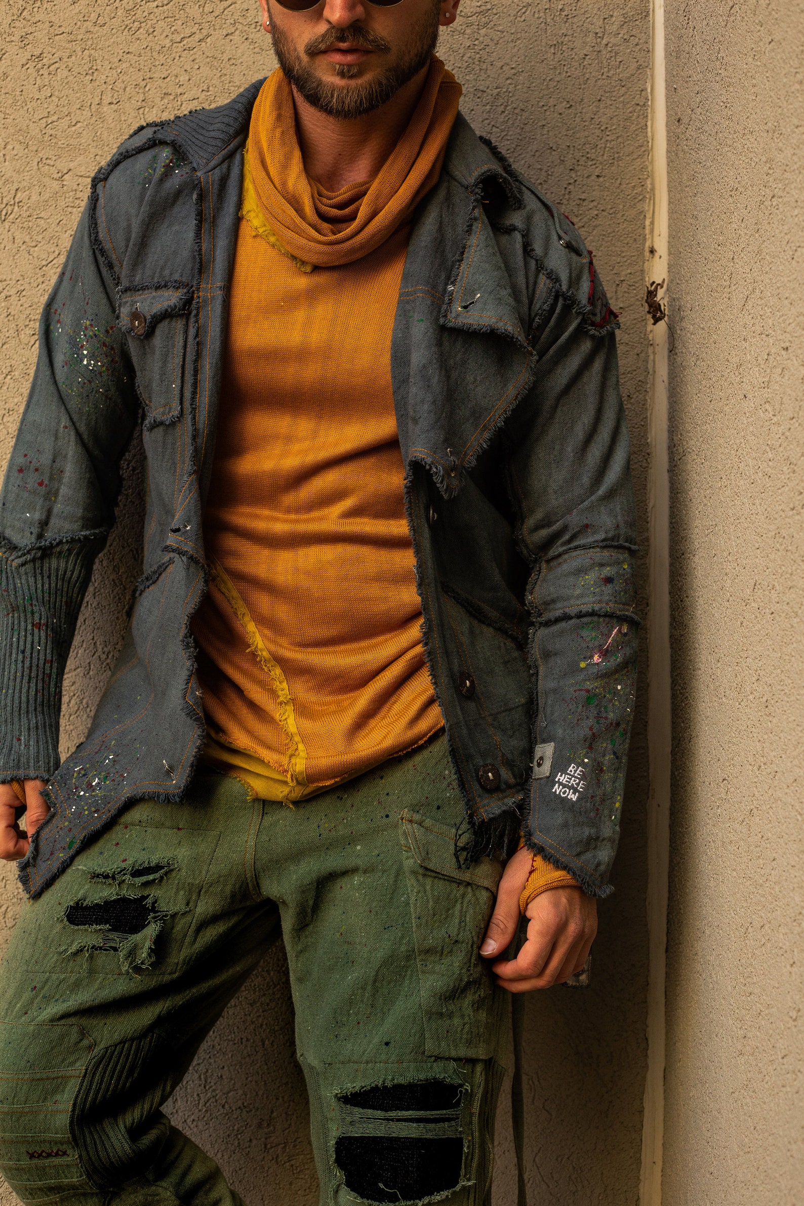 Japanese Hikaru Military Jeans Green, Loungewear Fashion Pants, Hippie ...