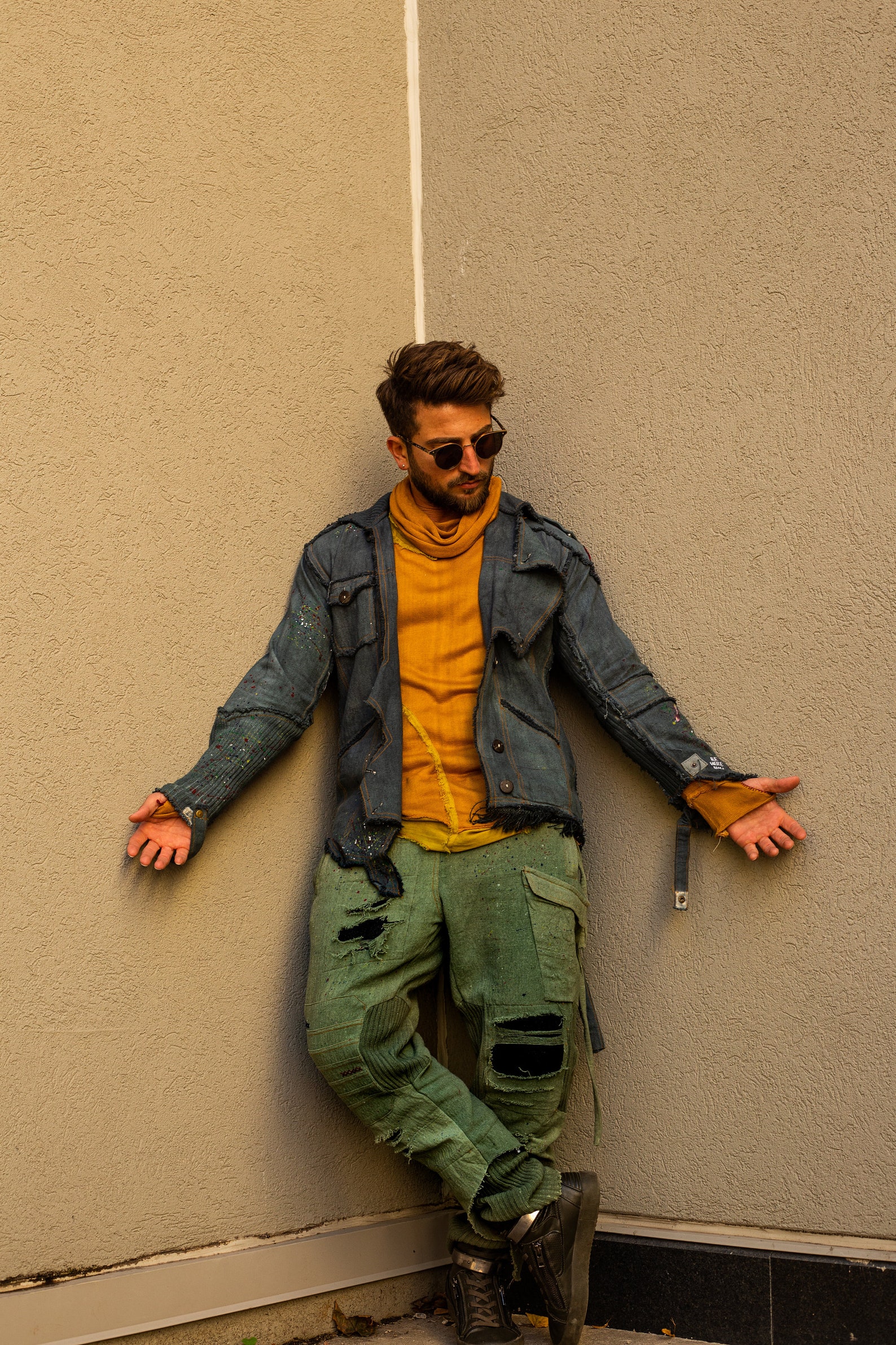 Japanese Hikaru Military Jeans Green, Loungewear Fashion Pants, Hippie ...