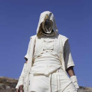 Metta Mask White: Bamboo Ninja Cowl - Burning Man Dust Mask - Etsy