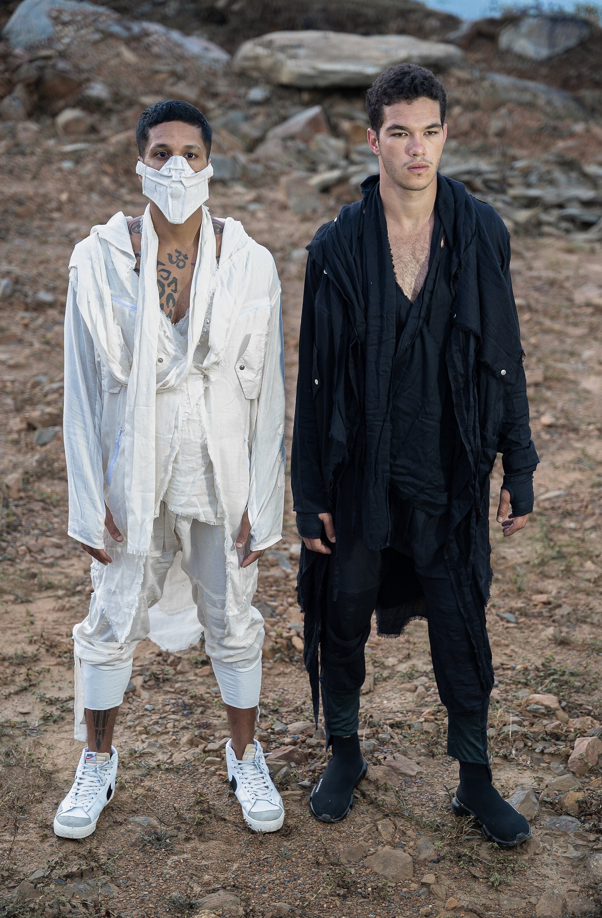 Black VARANO Robe Burning Man Clothing Men, Music Festival Wear, Long ...