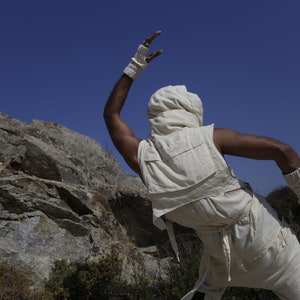 Metta Mask White: Bamboo Ninja Cowl - Burning Man Dust Mask - Etsy