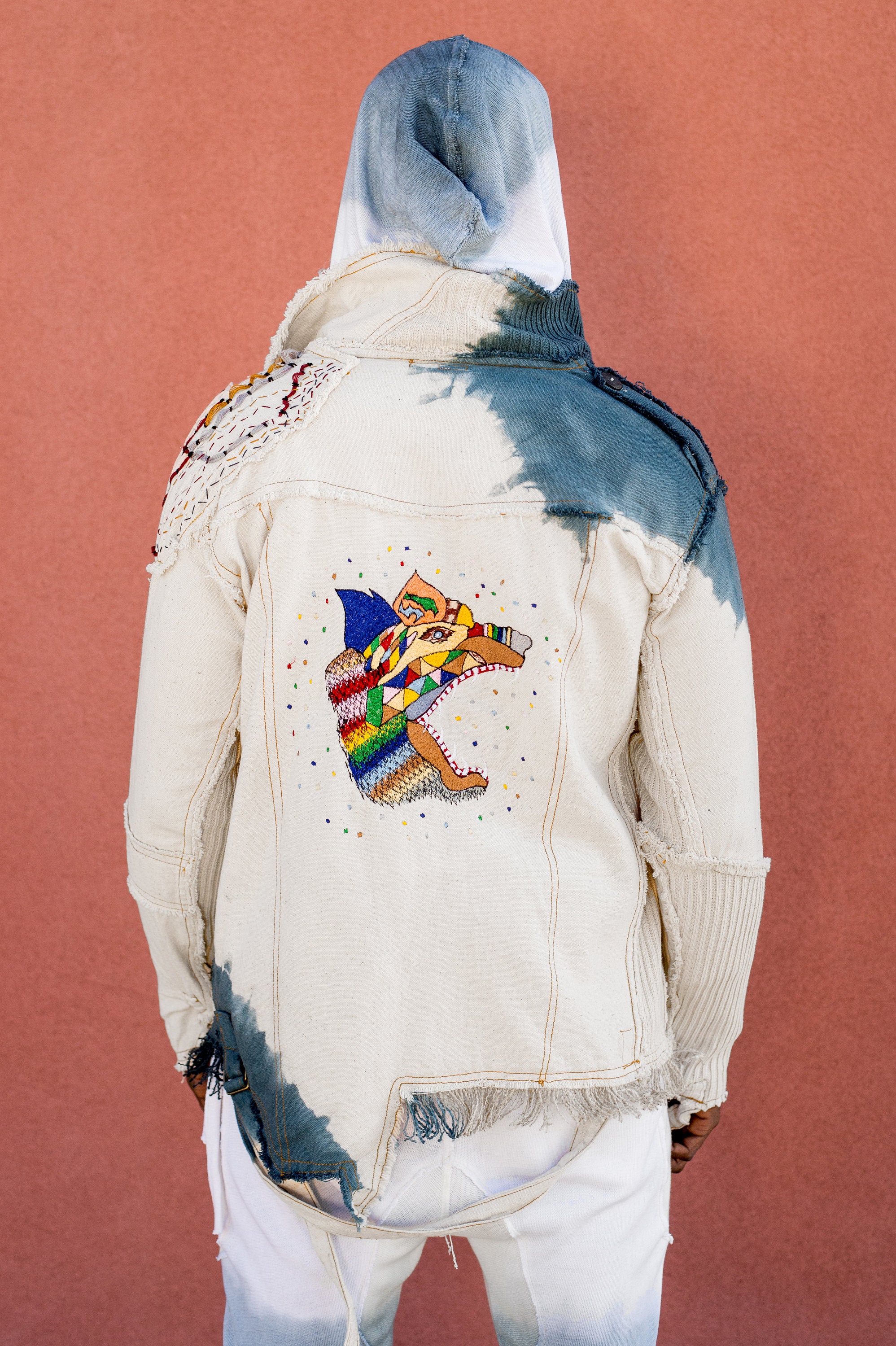 Black Ninja Denim Jacket, Casual Streetwear Biker Jacket, Japanese ...