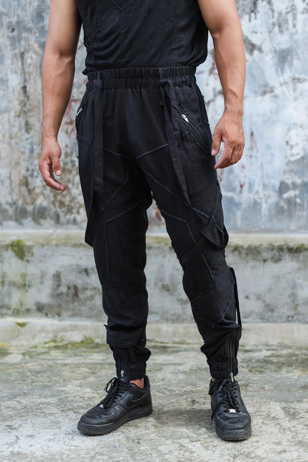 Raijin Pants Obsidian Black Harem Pants: Drop Crotch Ninja Style ...