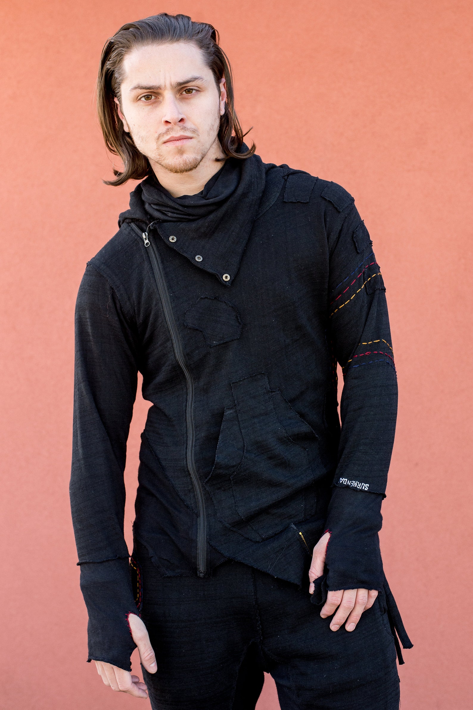 Black Ninja Sweater: Mens Cyberpunk Hooded Jacket - Etsy