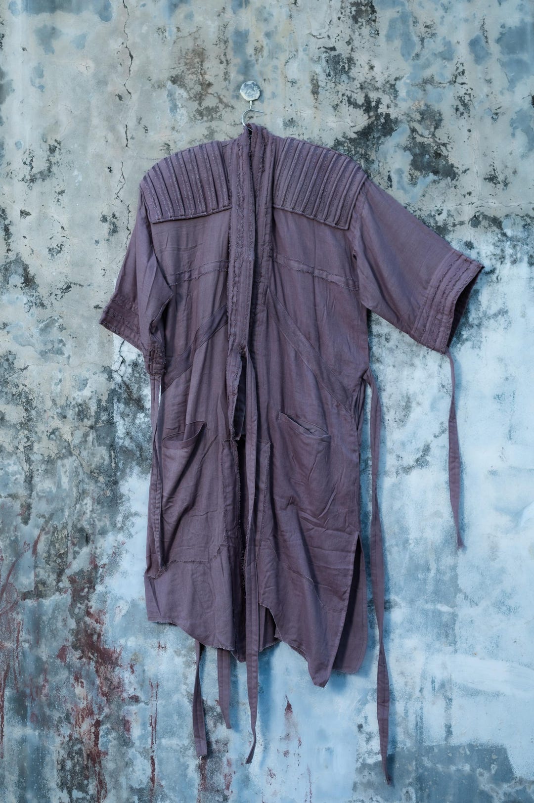 Kikotsu Samurai Kimono - Mauve Techwear Robe: Dystopian Streetwear - Etsy