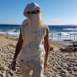 Metta Mask White: Bamboo Ninja Cowl - Burning Man Dust Mask - Etsy