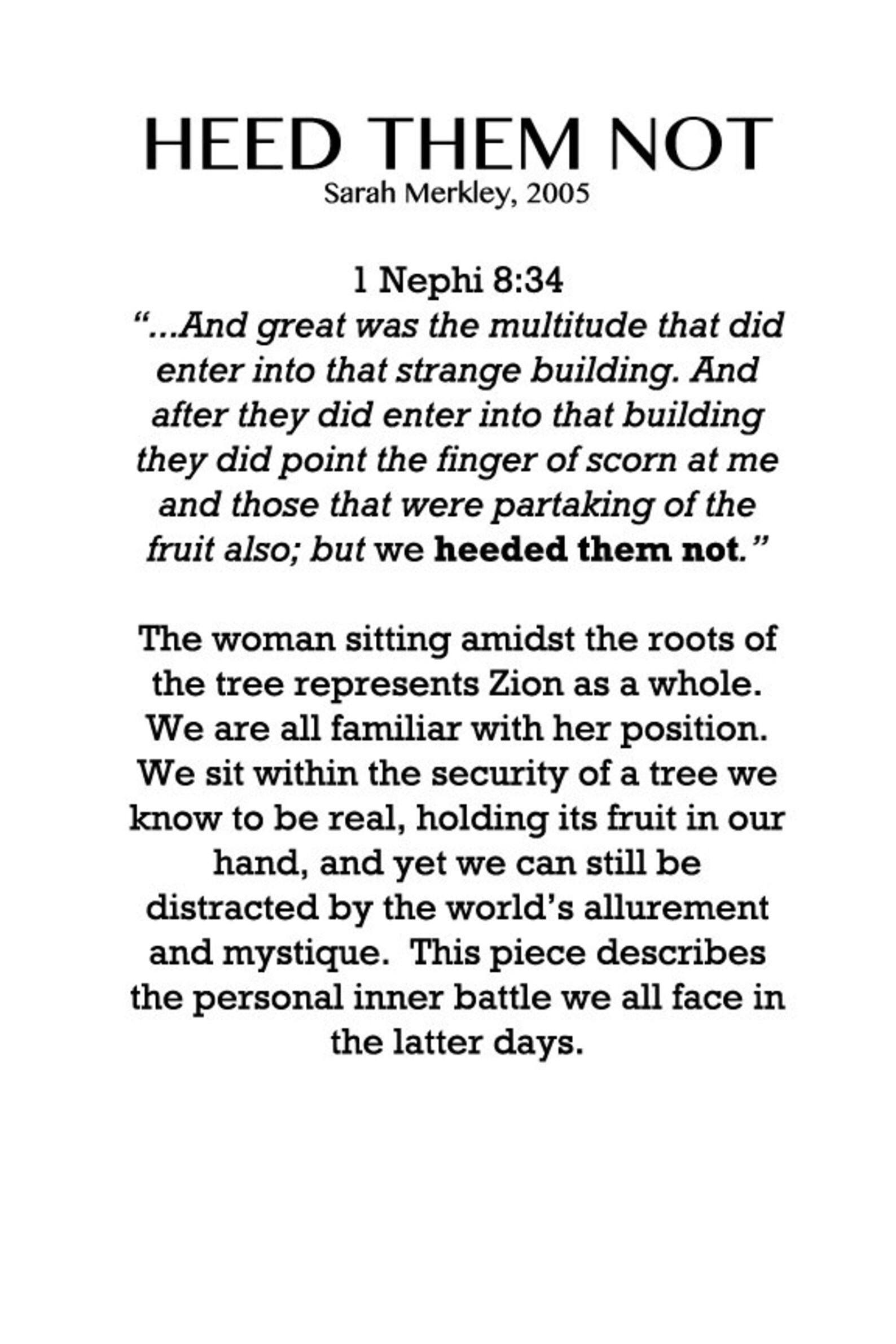 Heed Them Not, 4"x6" - Etsy