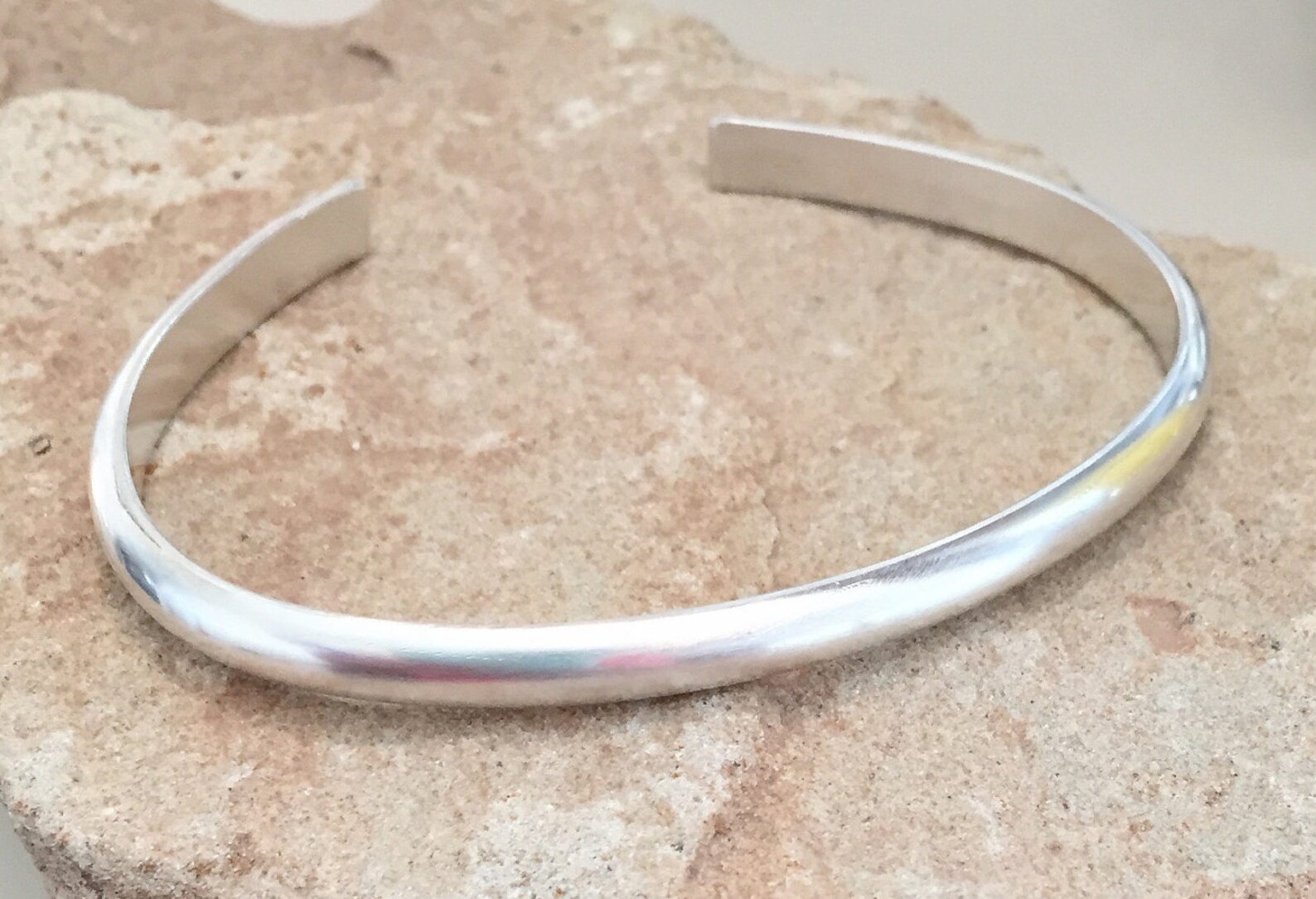 Sterling Silver Cuff Bracelet Silver Bracelet Stackable - Etsy