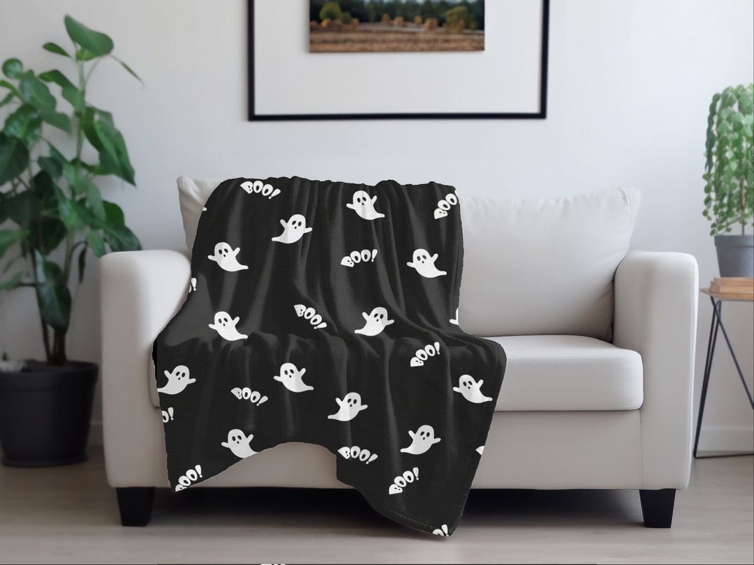 Chic Noir Halloween Velveteen Plush Blanket - the Ultimate Spooky ...