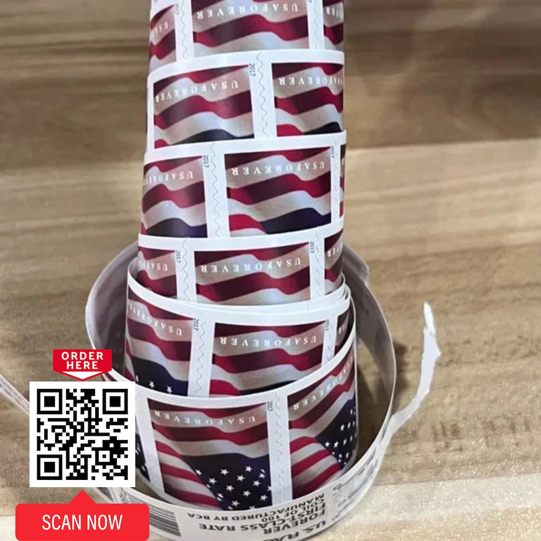 1000 New US Flags Stamps Unused US Forever First Class Flowers Wedding ...