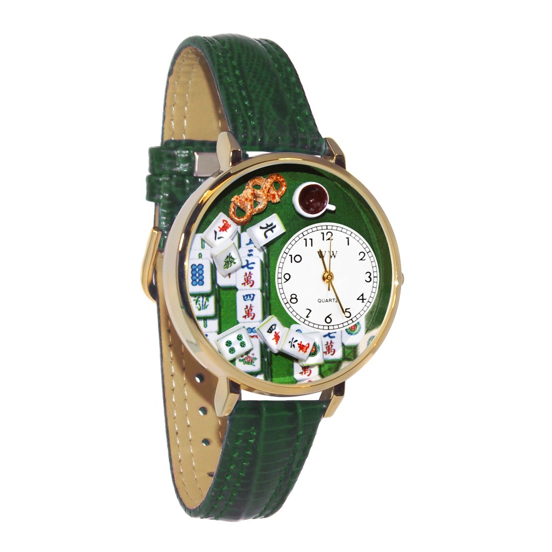 Mah Jongg 3D Watch Includes Free Initial Charm Handmade by Whimsical ...