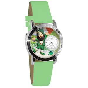 St. Patrick's Day Leprechaun With Irish Flag 3D Watch Large or Small ...