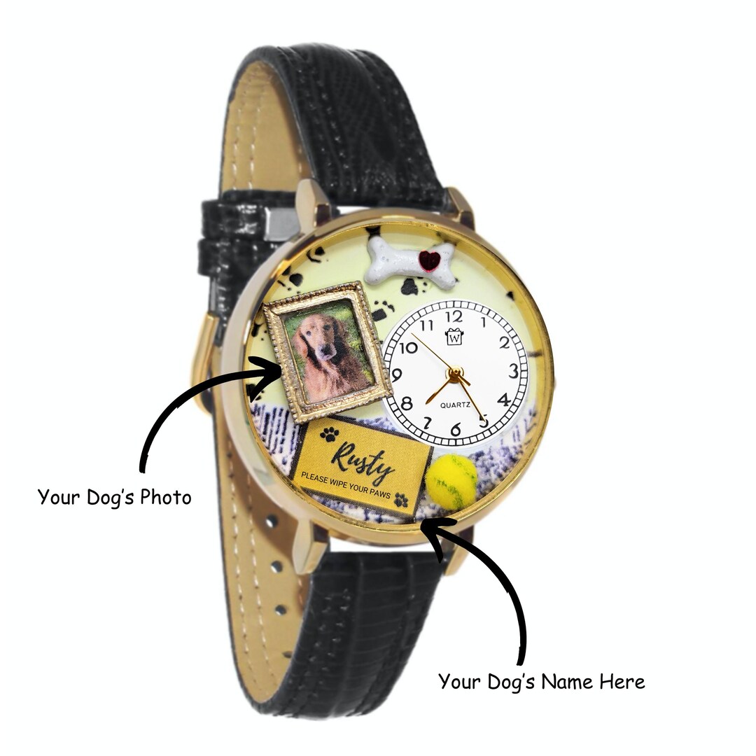 Personalized Dog Portrait 3D Watch | Personalize 3 Ways | Handmade in ...