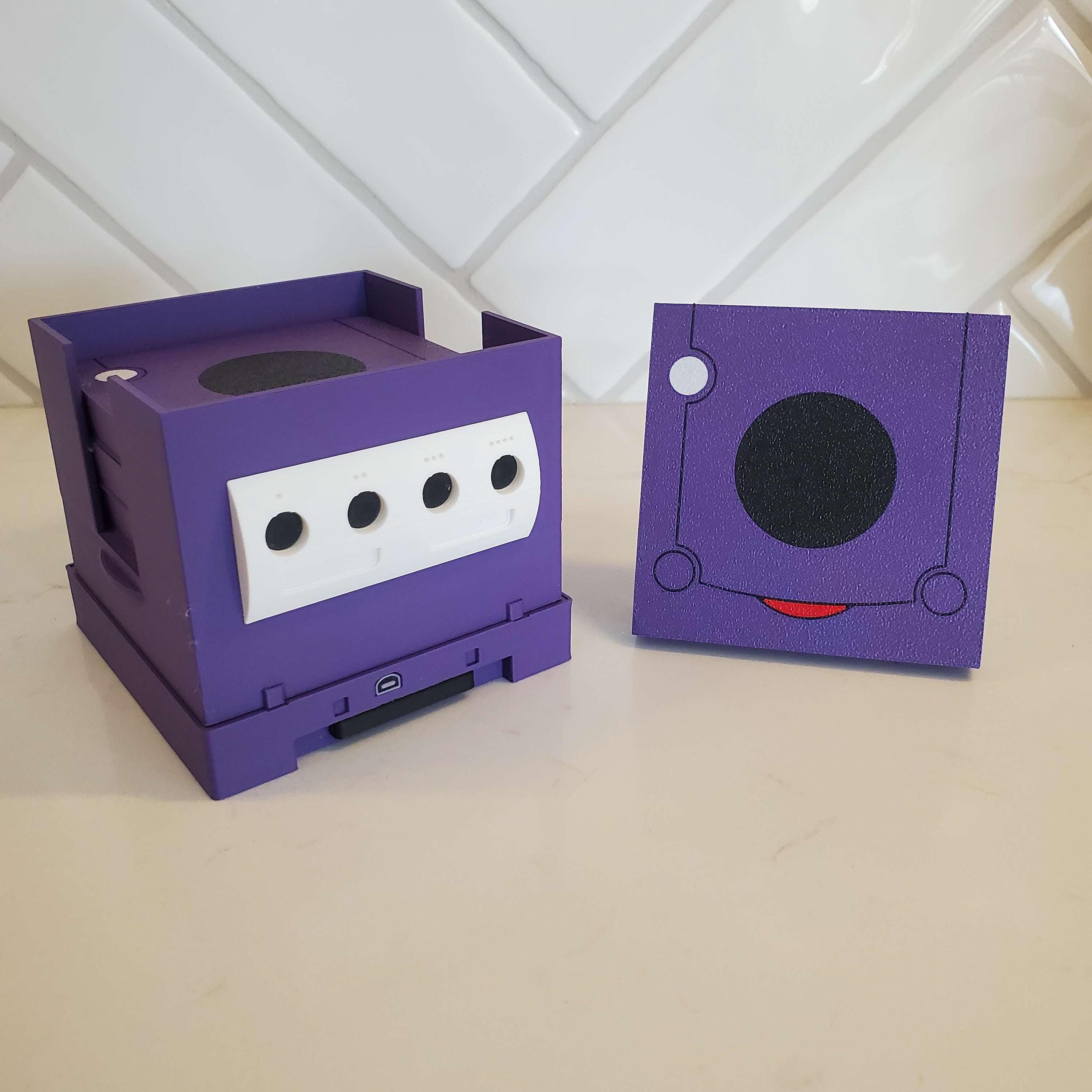 Gamecube Coaster Set - 4 Thick Coasters Plus Holder Purple Gameboy ...