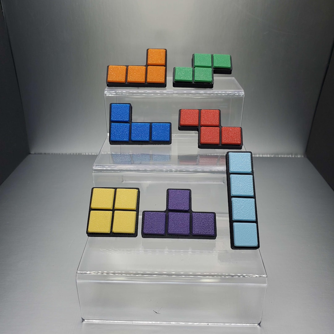 7 Pack Falling Block Game Pins - Etsy