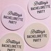 Bachelorette Party Sticker Labels, Bachelorette Decorations, Cute ...