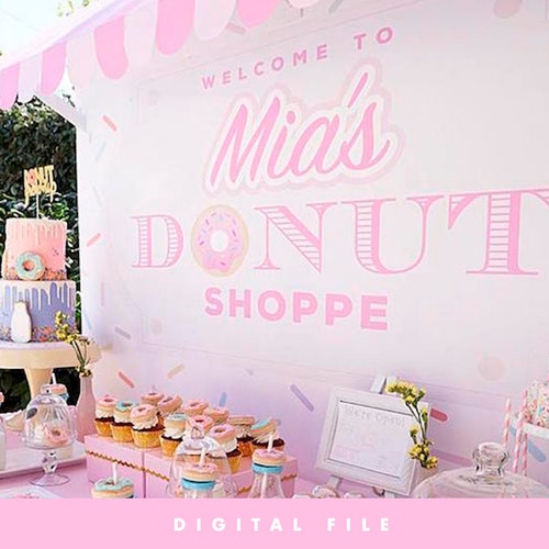 Donut Birthday Party Printable Welcome Sign Donut Shop - Etsy