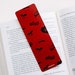 Red Bookmark Cherry Red Black Luxury Bookmark Cute Planner - Etsy
