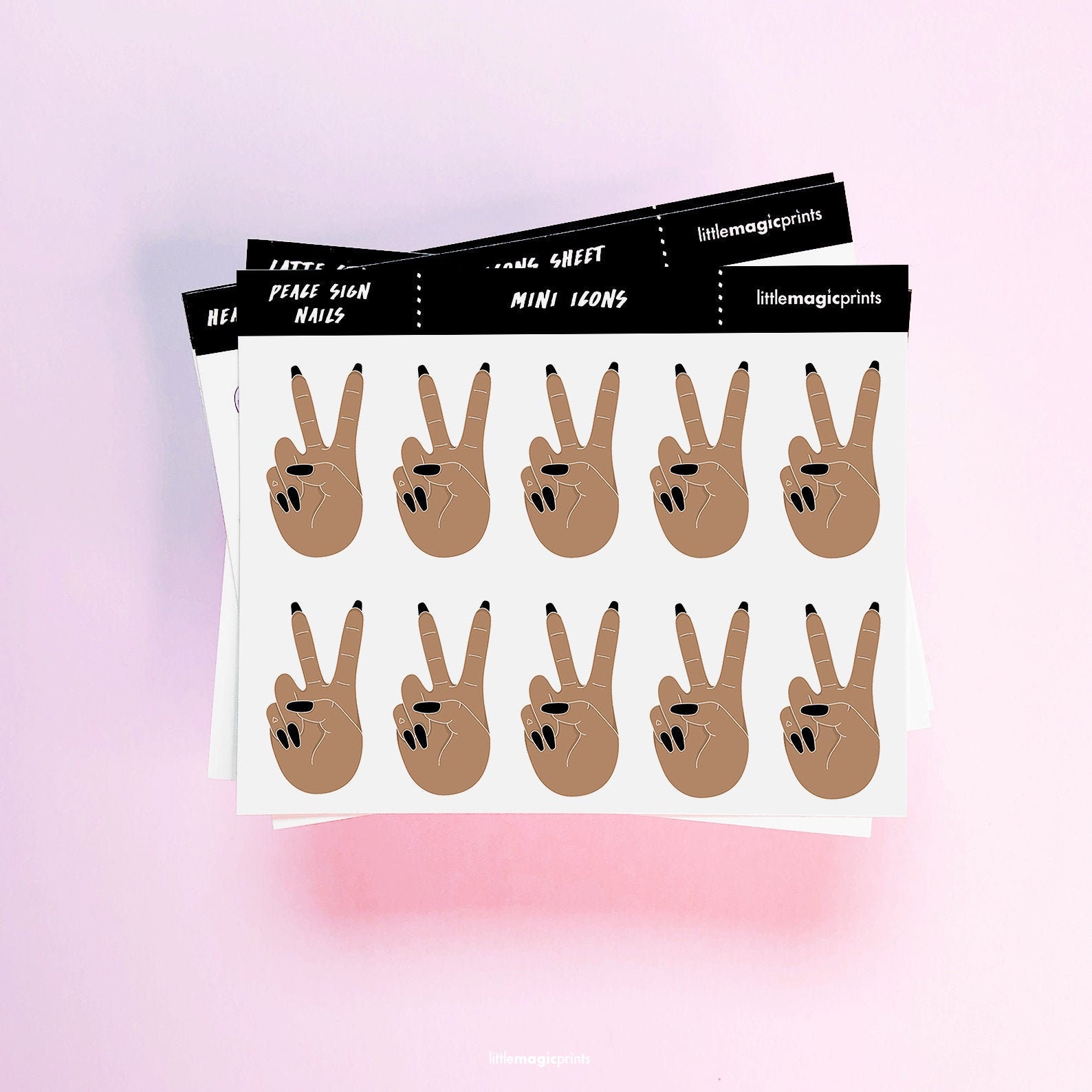 Peace Sign Stickers Peace Sign Planner Stickers Nails | Etsy