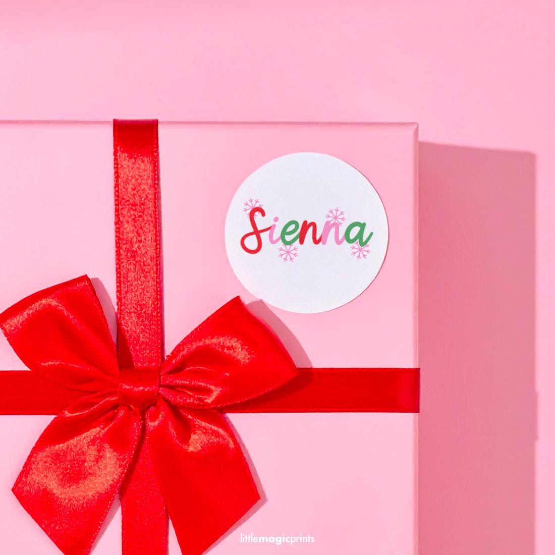 Custom Christmas Name Stickers, Personalized Christmas Gift Tag Labels ...