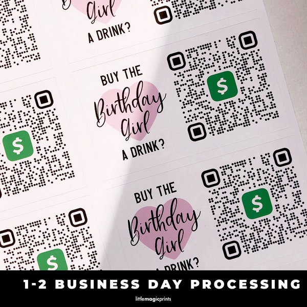 Birthday Girl Venmo Cards - Etsy