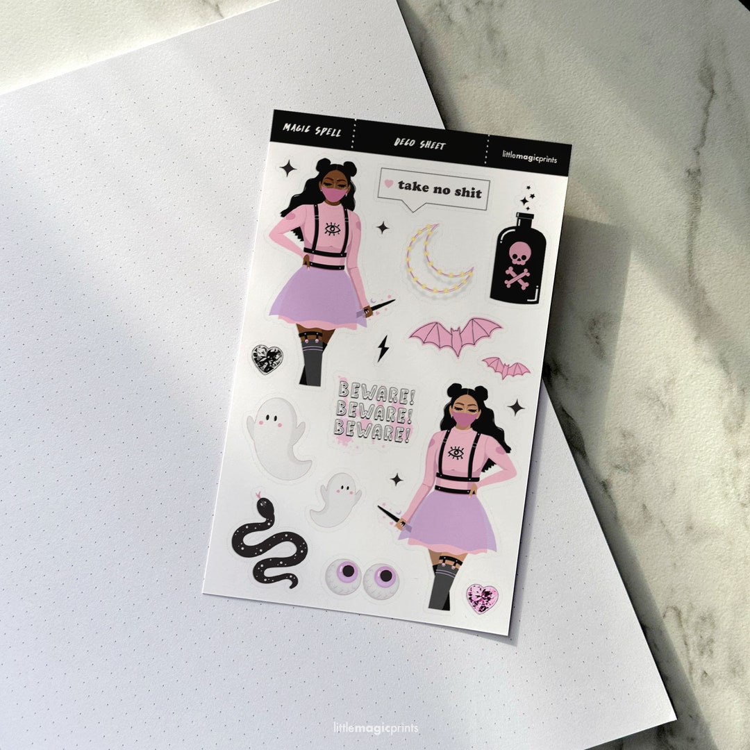 Aesthetic Stickers, Spooky Stickers, Journal Stickers, Decorative ...