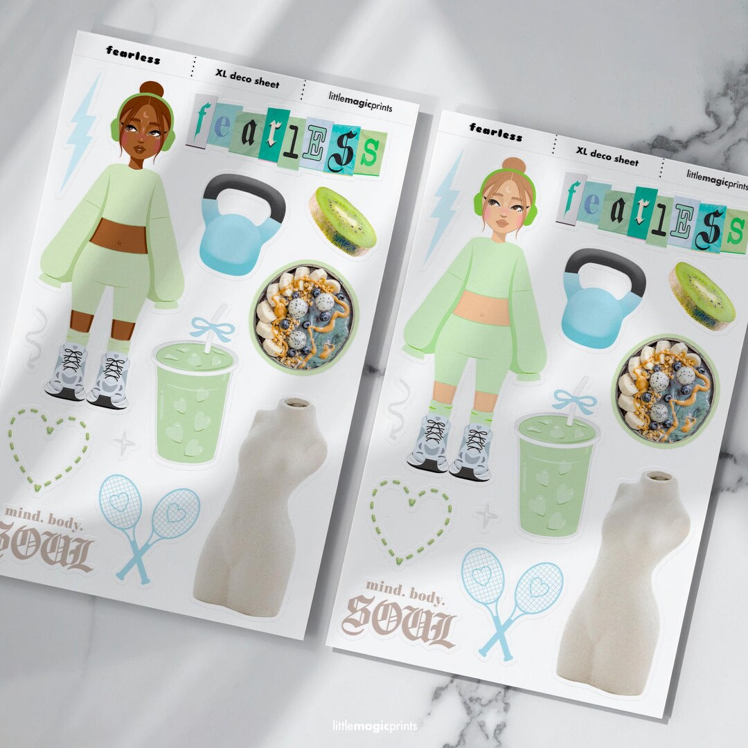 Workout Stickers, Food Stickers, Manifestation Stickers, Health Gym ...
