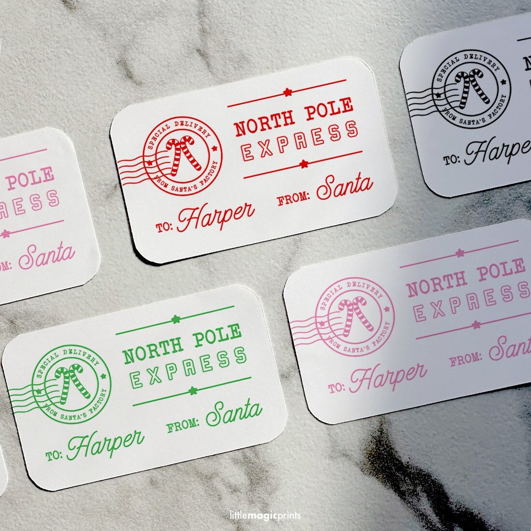 Custom Christmas Gift Tag Labels, Christmas Gift Stickers, Christmas ...