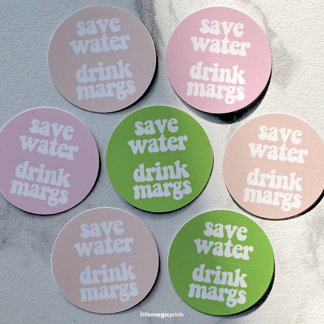 Margs & Matrimony Stickers, Save Water Drink Margaritas, Bachelorette ...