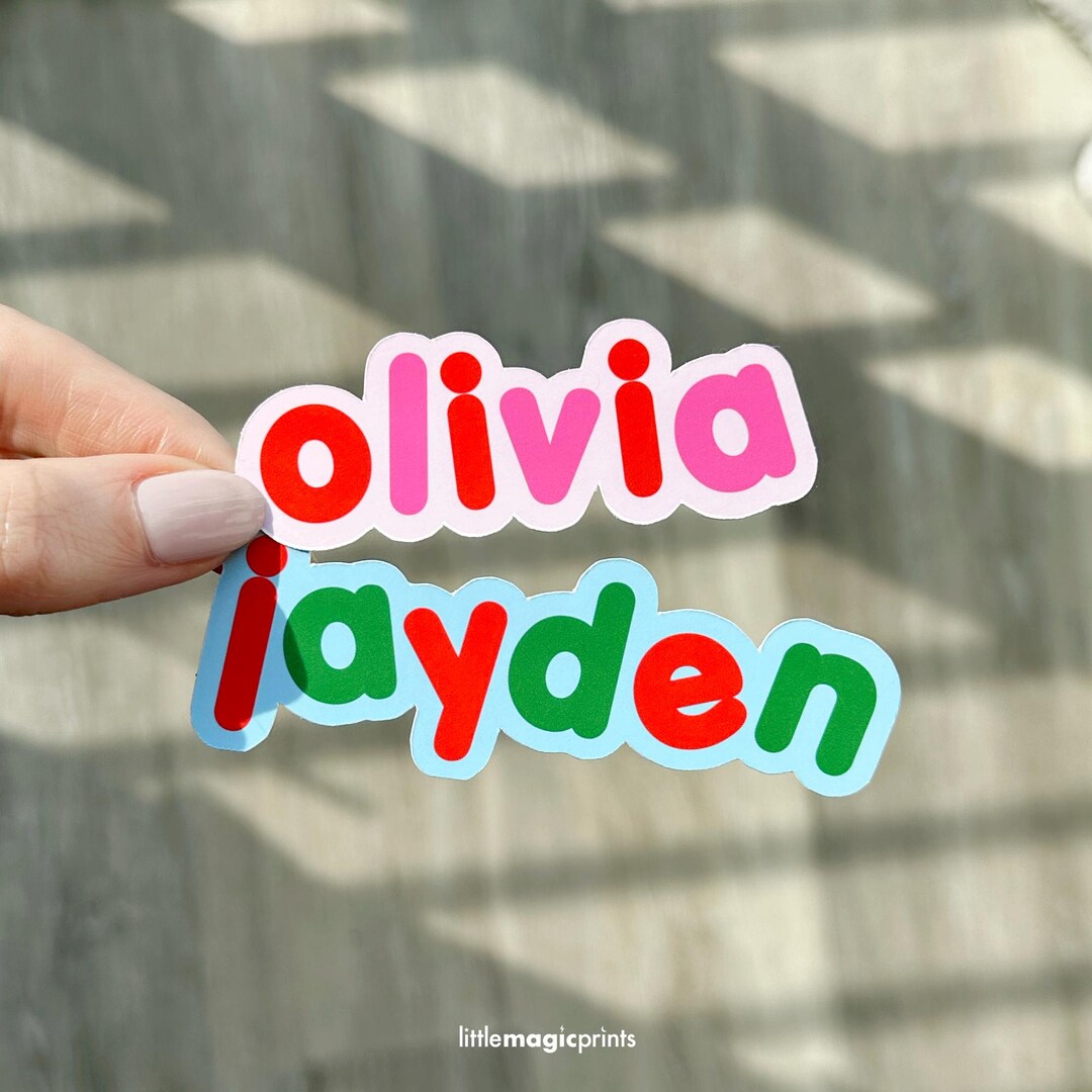Custom Name Stickers, Christmas Name Labels, Kids Name Stickers ...