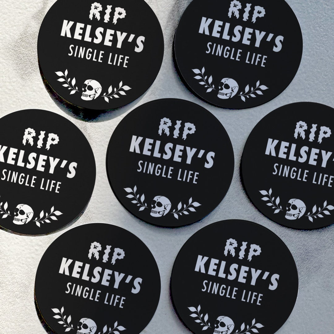 Custom Bachelorette Stickers, RIP Single Life Stickers, Bride or Die ...