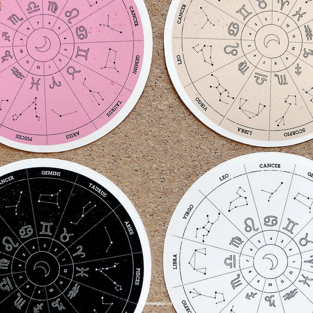 Zodiac Stickers, Zodiac Wheel Sticker, Constellation Stickers ...