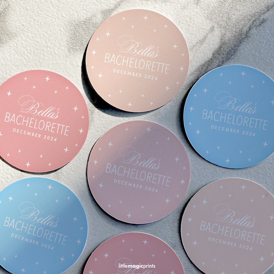 Custom Bachelorette Sticker Labels, Personalized Bachelorette Favor ...