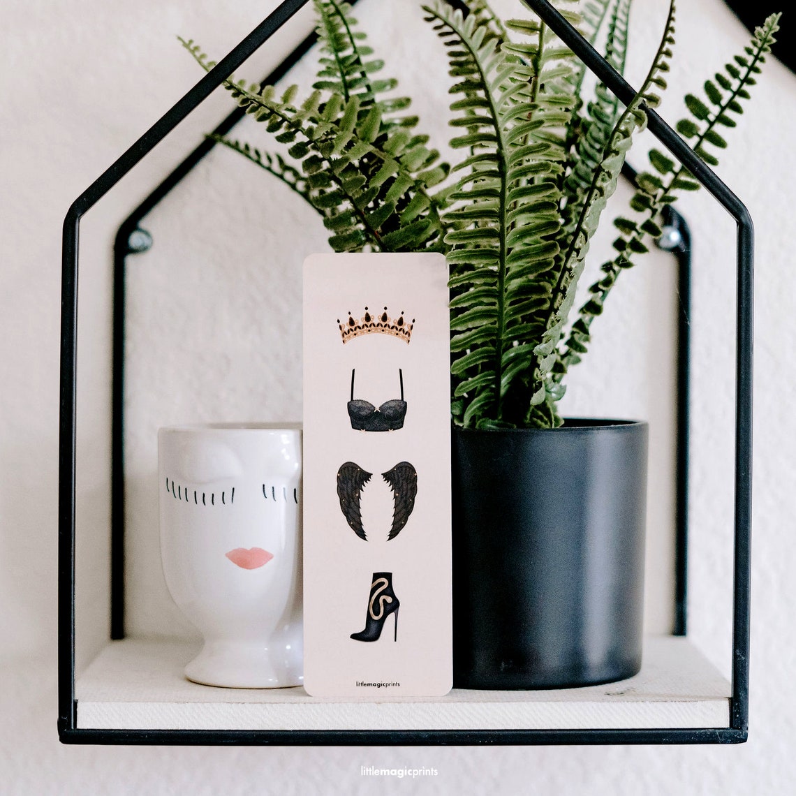 Beige Black Bookmark Chic Glam Luxury Bookmark Cute Planner - Etsy