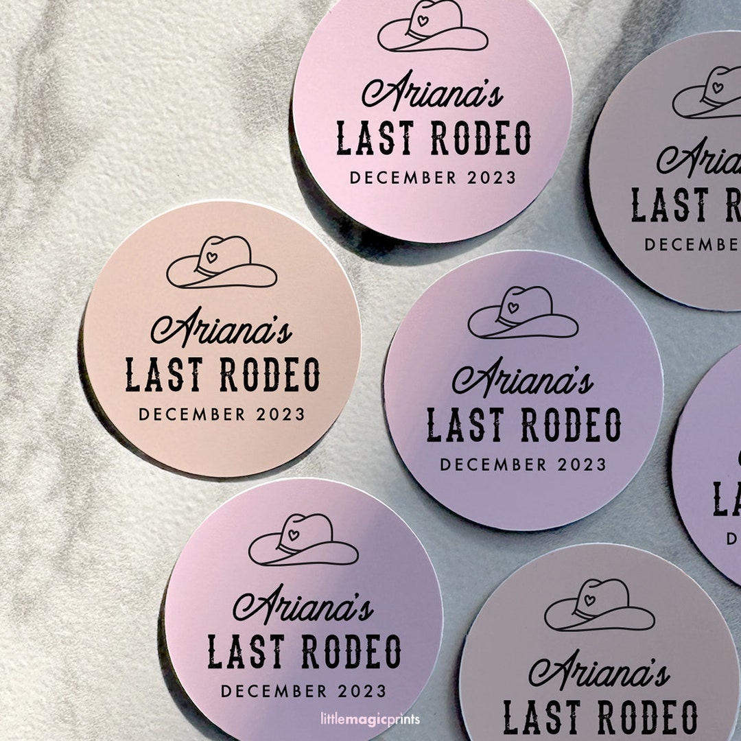 Custom Last Rodeo Bachelorette Stickers, Custom Cowgirl Bachelorette ...