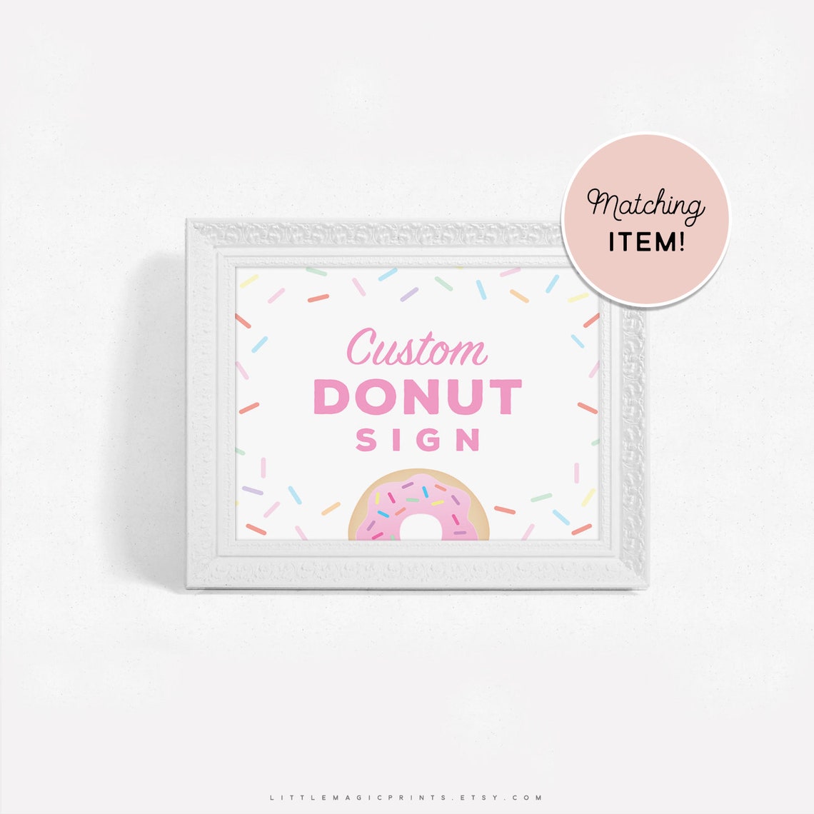 Donut Birthday Party Printable Welcome Sign Donut Shop - Etsy
