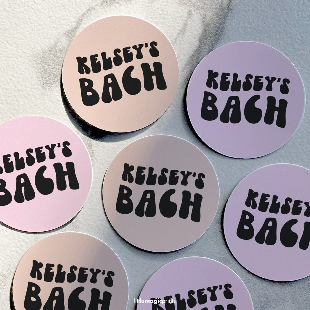 Custom Bachelorette Stickers, Retro Bachelorette Party Favors, Custom ...
