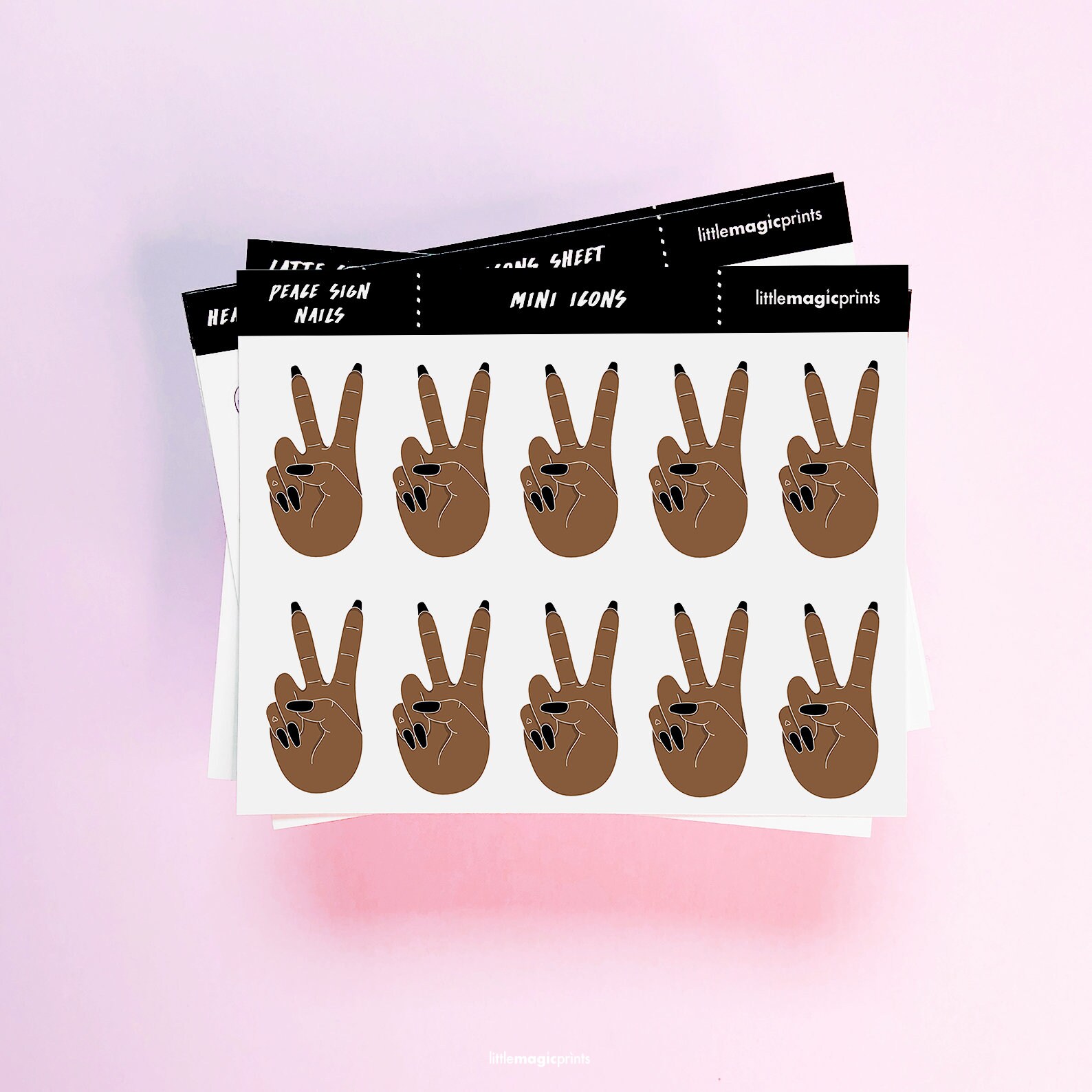 Peace Sign Stickers Peace Sign Planner Stickers Nails | Etsy