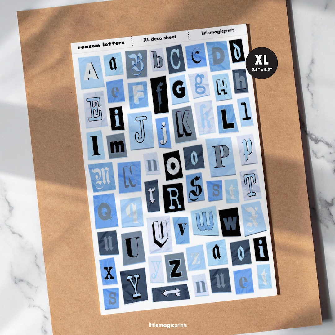 Font Stickers, Alphabet Stickers, Letter Stickers, Ransom Letter ...