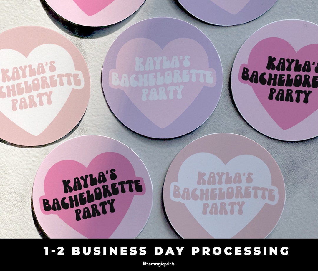Custom Bachelorette Stickers Retro Bachelorette Party Favors - Etsy