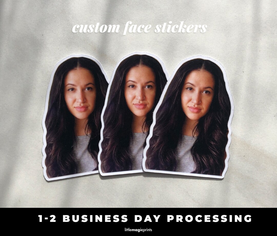Custom Face Stickers Custom Photo Stickers Bachelorette - Etsy