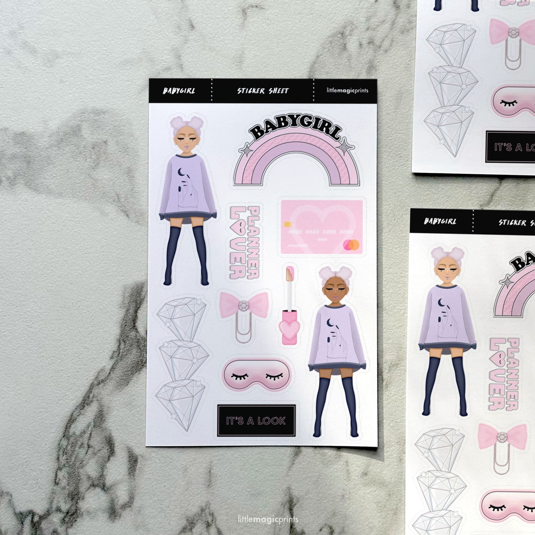 Aesthetic Stickers, Journal Stickers, Decorative Stickers, Pink ...