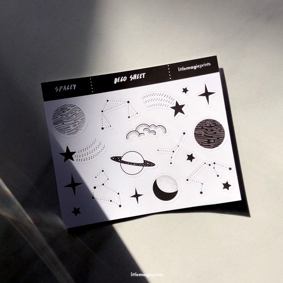 Craft Supplies & Tools Galaxy Stickers Star Stickers Planet Stickers Constellation Planner ...