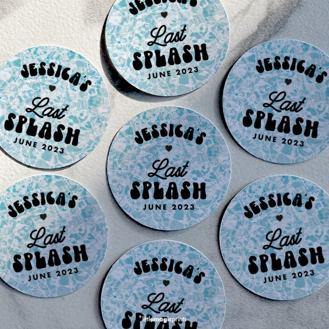 Custom Last Splash Bachelorette Stickers, Beach Bachelorette Party ...