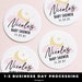Moon and Stars Baby Shower Stickers, Moon Baby Girl Shower Labels, Moon ...
